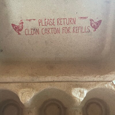 Please Return Clean Carton Egg Carton Stamp Raising Backyard Chickens ...