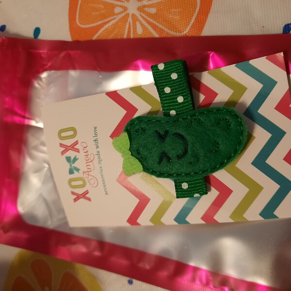 Pickle Hair Clip, Pickle Clippy, Pickle Feltie,foody Hair Clip, Pickle ...