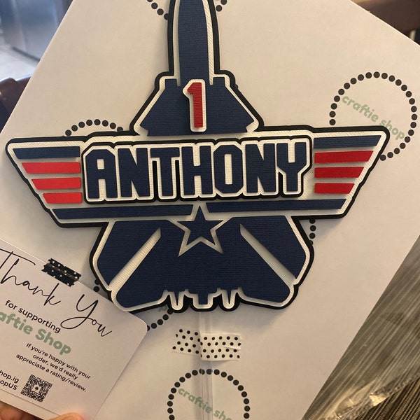 Fighter Jet Cake Topper-fighter Jet Party-fighter Jet Birthday-fighter ...