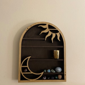 Coppermoon Cauldron Crystal Shelf Crystal Display Shelf - Etsy