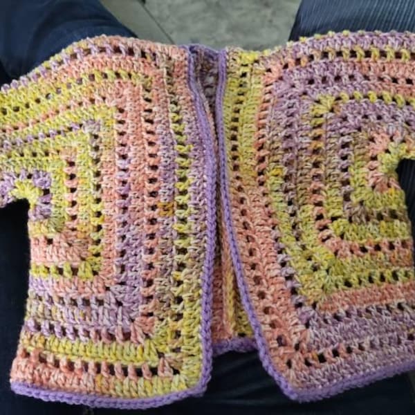 Nocturne Hexagon Cardigan Crochet Pattern: Goth Witch Cottagecore (PDF ...