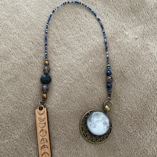 Moon Phase Bookmark, Choose Your Moon, Unique Bookmark, Beaded Moon ...