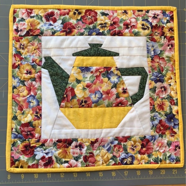 Tea Pot Quilt Block, Paper Pieced Quilt Pattern, PDF Pattern, Instant ...
