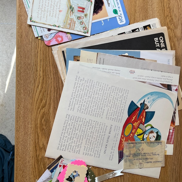 50 Pieces of Vintage Paper Ephemera Pack, Postcards Envelopes, Stamps ...