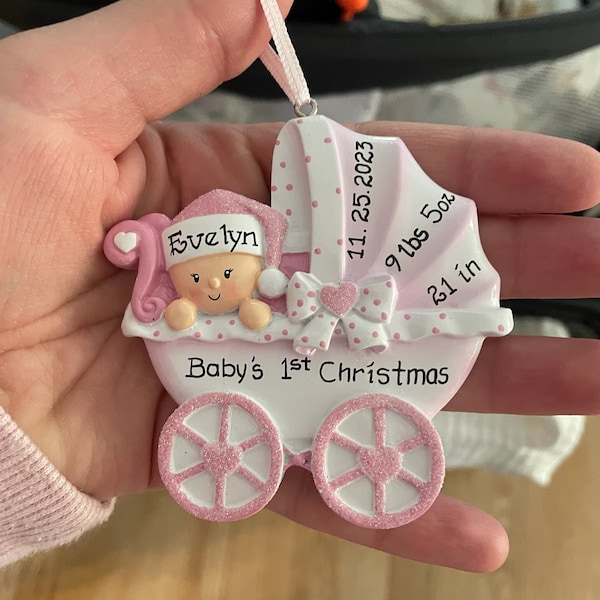 Babys Second Christmas Ornament 2023, Personalized Baby Girl Ornament, My 2nd Christmas Ornament ...
