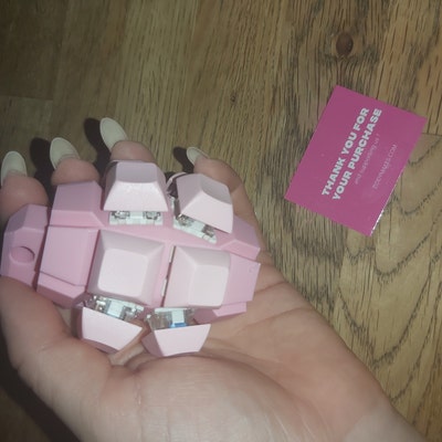 Pink Mechanical 10 Key Grenade Fidget - Etsy