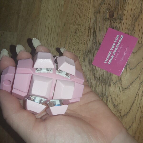 Pink Mechanical 10 Key Grenade Fidget - Etsy