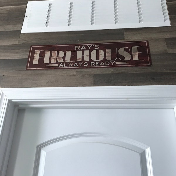 Custom Firehouse Sign - Free Personalization - Etsy