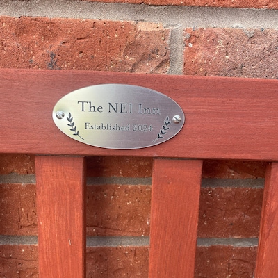 Personalised Bench Plaques,name Tags, Silver/brass Memorial Plaque ...