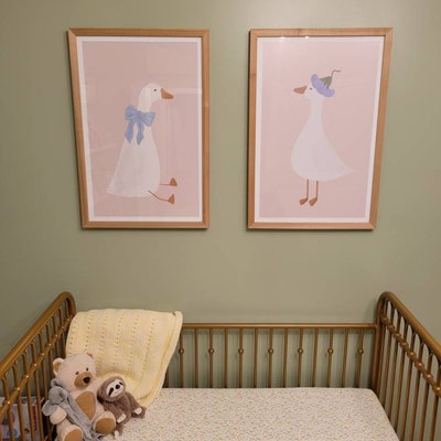 Silly Goose Wall Art, Cute Goose Poster, Girl Nursery Decor, Farm ...