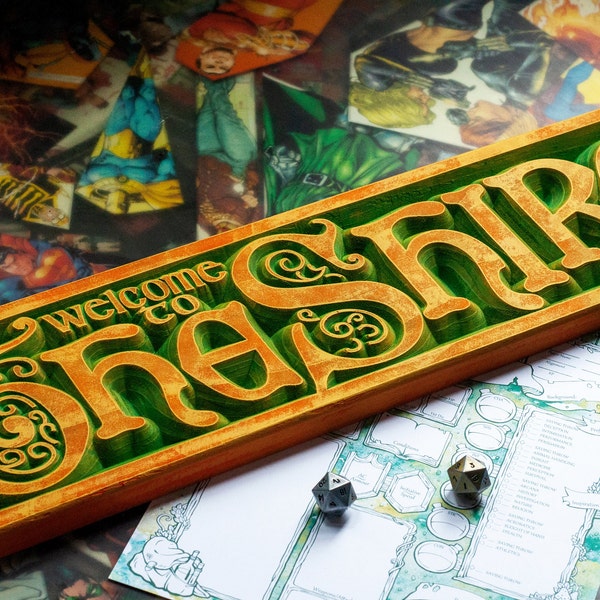 Welcome to the Shire Engraved Sign - Etsy