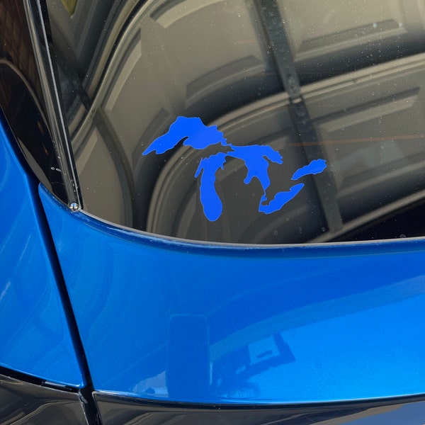 Michigan Great Lakes Decal, Great Lakes Car Decal, Multiple Sizes and ...