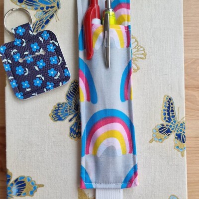 Fabric Pen Holder for Lanyards Holds 1 or 2 Pens or Pencils Handmade ...