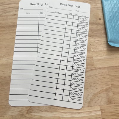 Reading Log Bookmark, Reading List, Book Tracker, Library Card ...