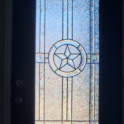 3D Matte Stained Glass Window Decal Custom Size UV Protection Static ...