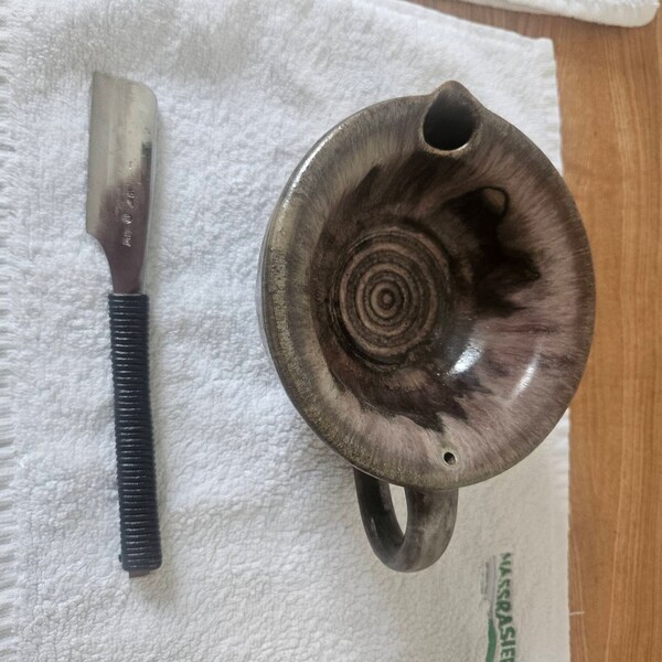 Unique Blue Woodfired Coffee Cup. Woodfired Stoneware Cappuccino Coffee ...