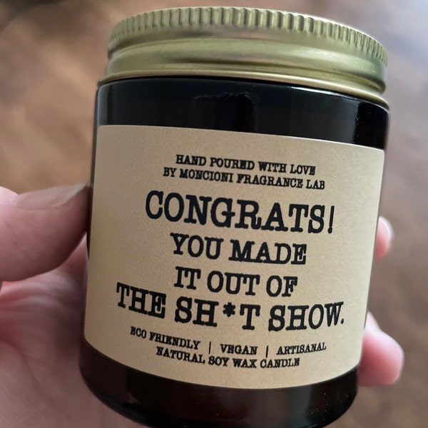 Congrats on Quitting Your Job Candle, Retirement Gift, Funny Retirement ...