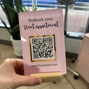 Social Media QR Code Sign Mini QR Code Sign Beauty Sign Business Sign ...