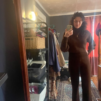 Long Sleeve Brown Color Vintage Bodysuit With Lace Detail, Brown ...