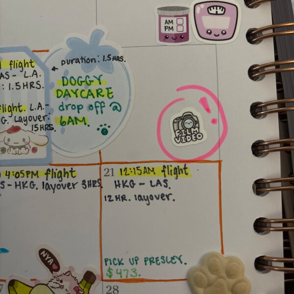 Kawaii College Stickers for School Teacher Student Planner Homework ...