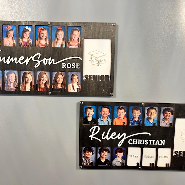School Years Senior Photo Frame, School Picture Keepsake, 13 Photo ...