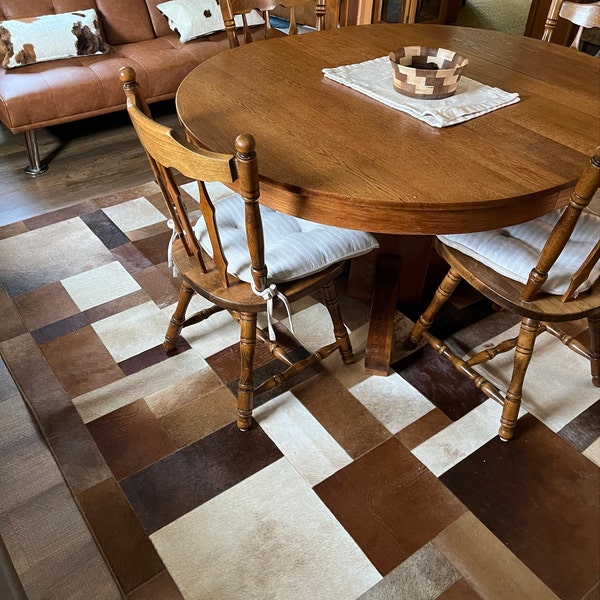 Black Runner Rug, Cowhide Rug, Kitchen Runner Rug, Handmade Patchwork ...