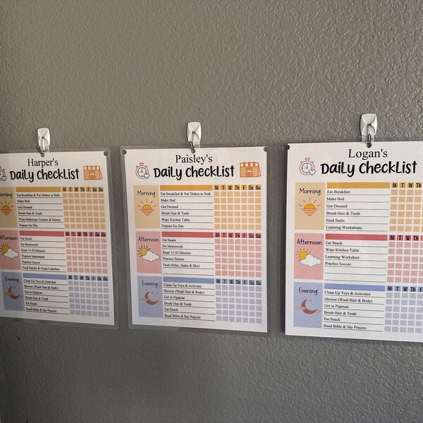 Printable Before School Checklist, Morning Reminders for Kids, Editable ...