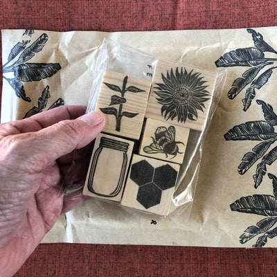 Corn on the Cob Rubber Stamp, Hand Carved Stamp, Corn Rubber Stamp ...