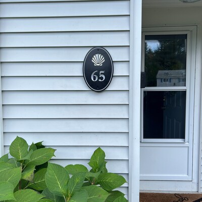 Vertical Stickley Address Sign Engraved House Number. Choice of 3 Sizes ...