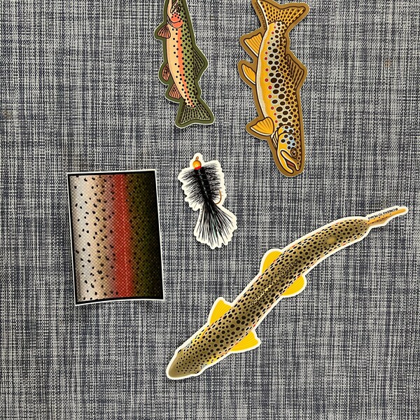 Brook Trout Pattern Flank Decal Sticker - Etsy