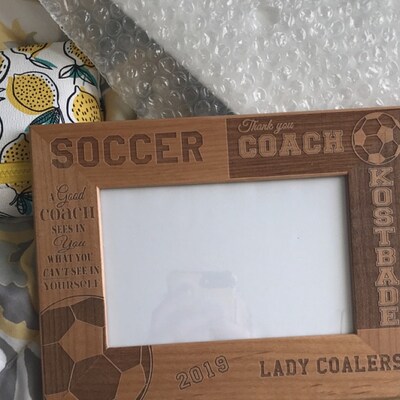 Gift for Coach Picture Frame for Coach Football Coach Gift Sports Frame ...