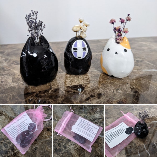 Gojo Cat Clay Figurine | Jujutsu Kaisen Desk Friends | Anime Clay Decor ...