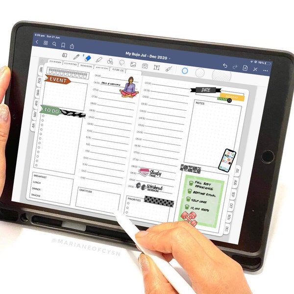 Plant Sticker Set for Digital Planners Goodnotes Optimized, Pre-cropped ...