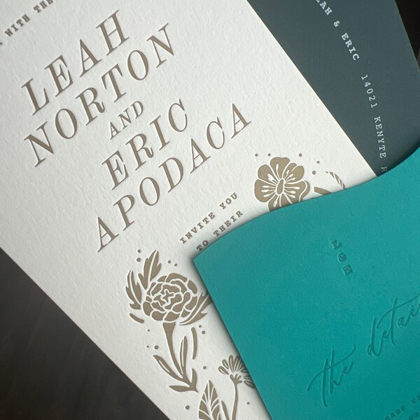 DOLCE Letterpress Wedding Menus, a Romantic, Elegant and Unique ...