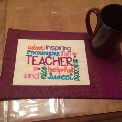 Teacher Subway Art V2 Embroidery Design INSTANT DOWNLOAD - Etsy