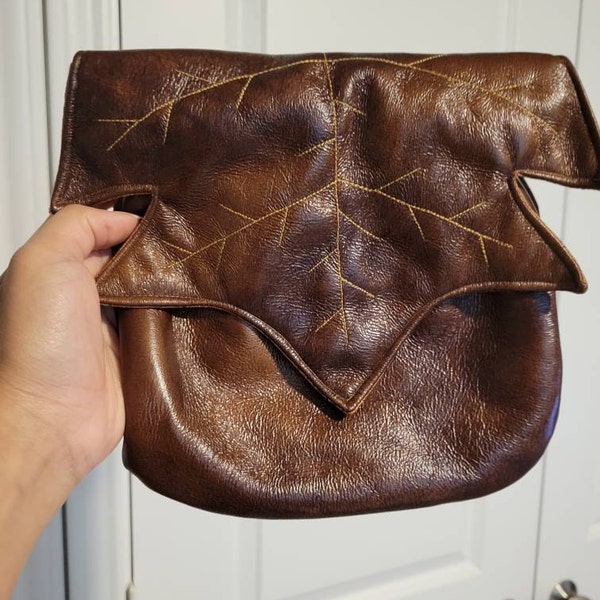 Maple Leaf Renaissance Faire Belt Pouch: Faux Leather Festival Bag, 8x8 ...