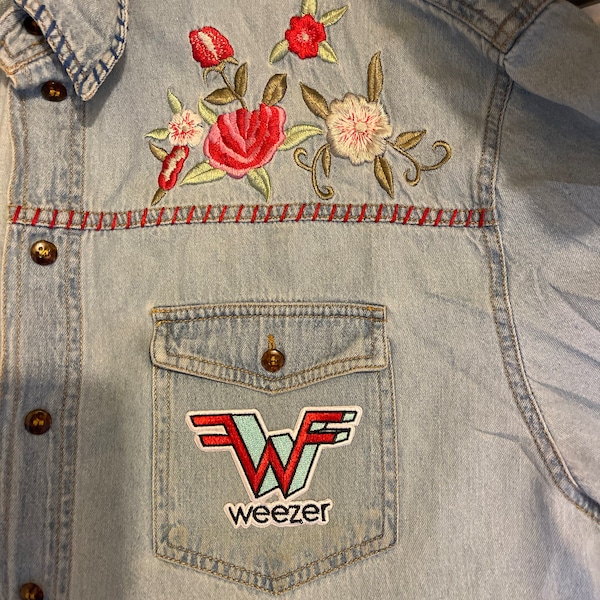 Weezer Patch 3D Logo Embroidered Iron on EG3 - Etsy