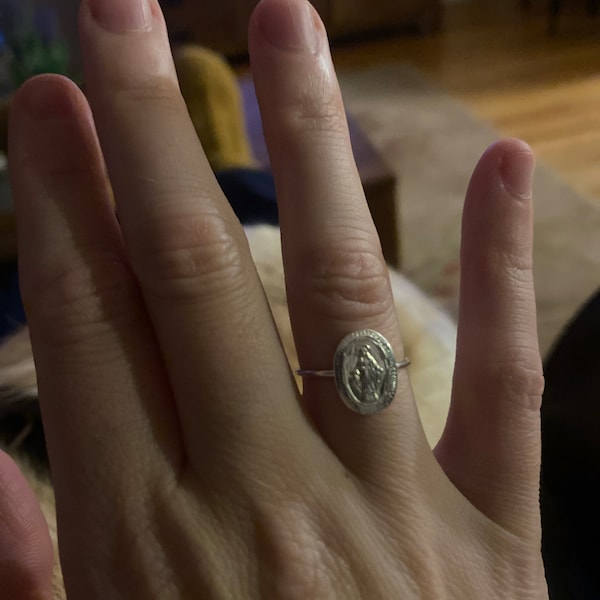 Virgin Mary Ring | Religious Jewelry | Mary Ring in Gold Filled and ...