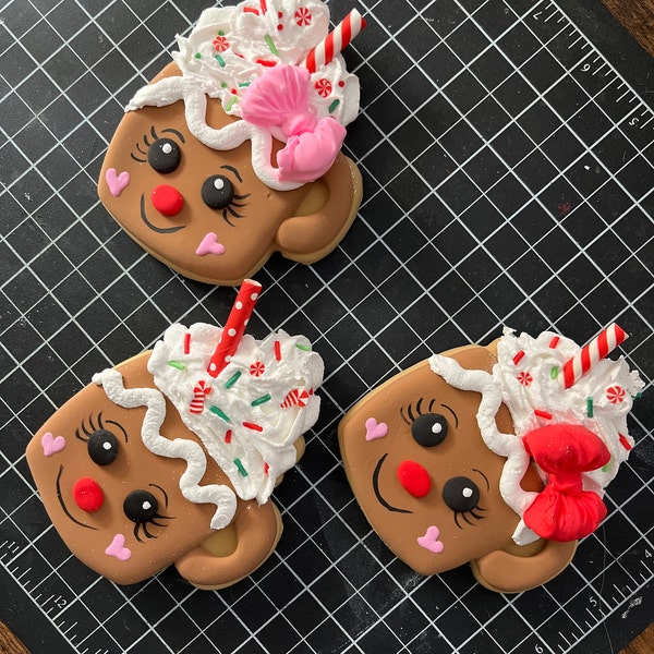 Cocoa Mug Gingerbread, Fake Cookies, Christmas Cookies, Faux Cookies ...