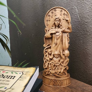 Vidar Statue Wood Sculpture Wood Carving - Etsy