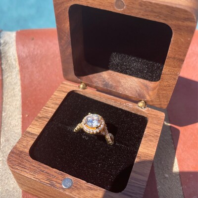 Personalized Wedding Ring Box Custom Wood Ring Box Engagement - Etsy