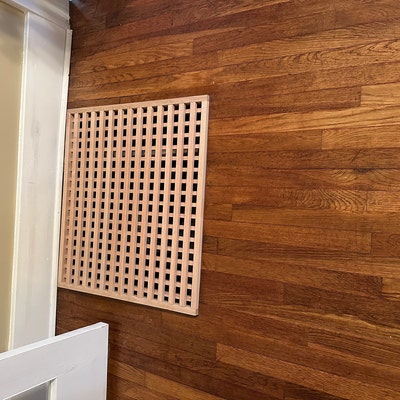 Custom Made to Your Size Large TRIMMED WOOD Floor Grate Wall Register ...