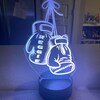 Boxing Gloves Night Light, Personalized Free, LED Night Lamp, With ...