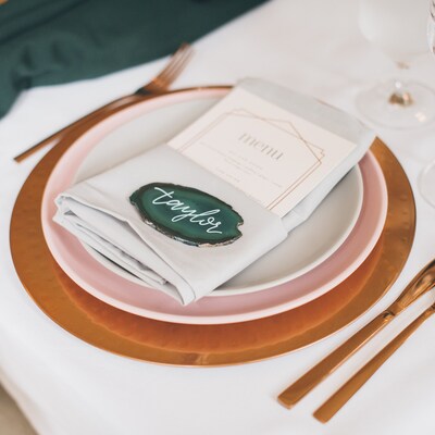 Sage Green Arch Acrylic Name Tag W/ Custom Script Place Card - Etsy