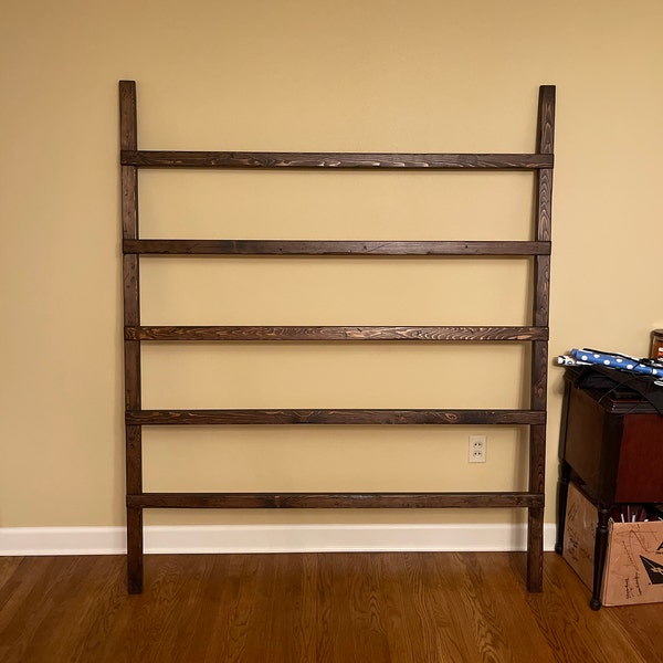 Extra Wide Blanket Ladder, Very Large Farmhouse Quilt Rack Display ...