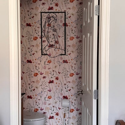 Female Portrait Bath,bathroom Wall Art,woman in Towel Line Art ...