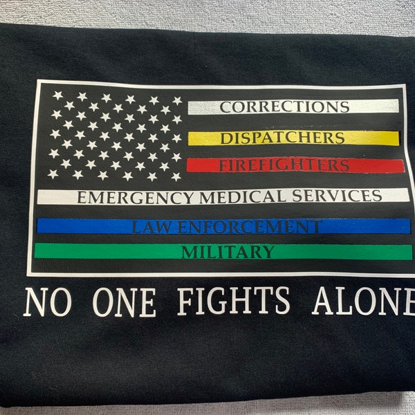 FIRST RESPONDER FLAG - Police, Firefighter, Medical, Military Cut Print ...