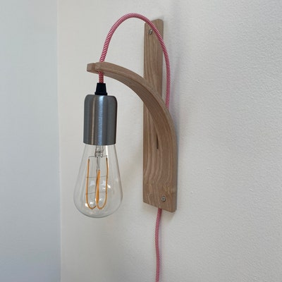 Wooden Wall Light Bracket Only Different Wood Types. - Etsy