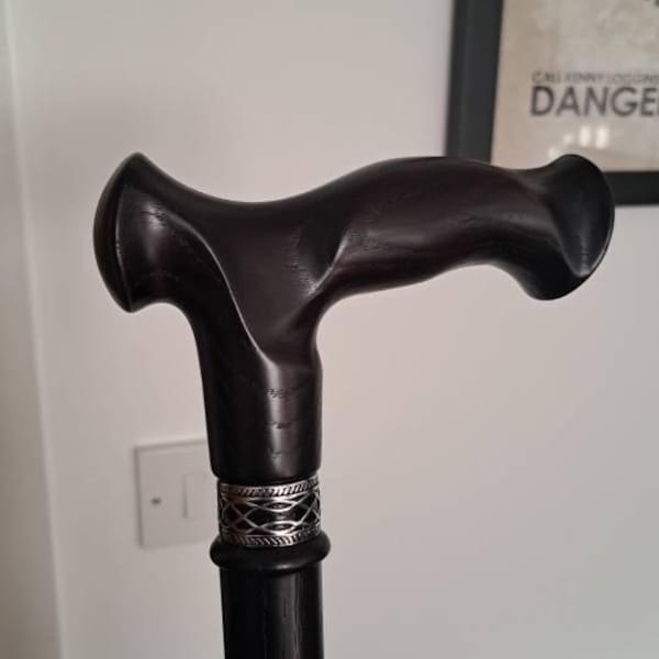 Classic Walking Cane - Dark Brown Cane for Men - Handmade Wooden Cane ...