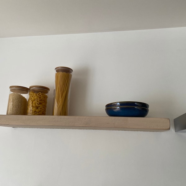 Rustic Wooden Floating Shelf: Shabby Chic Sustainable Solid Wood - Etsy